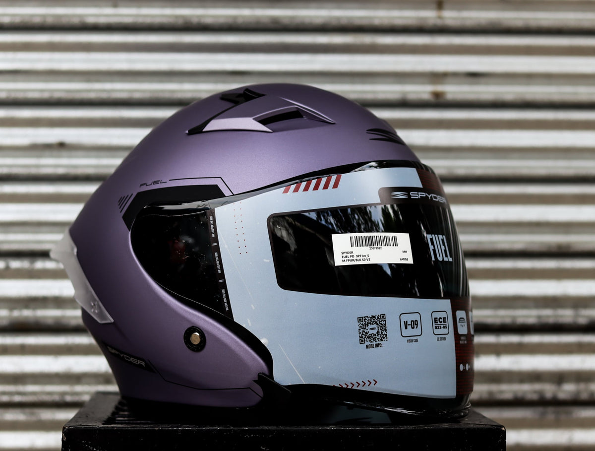SPYDER FUEL PD 9PF1M S MATTE F PURPLE BLACK SO V2 DUAL VISOR WITH FREE ...