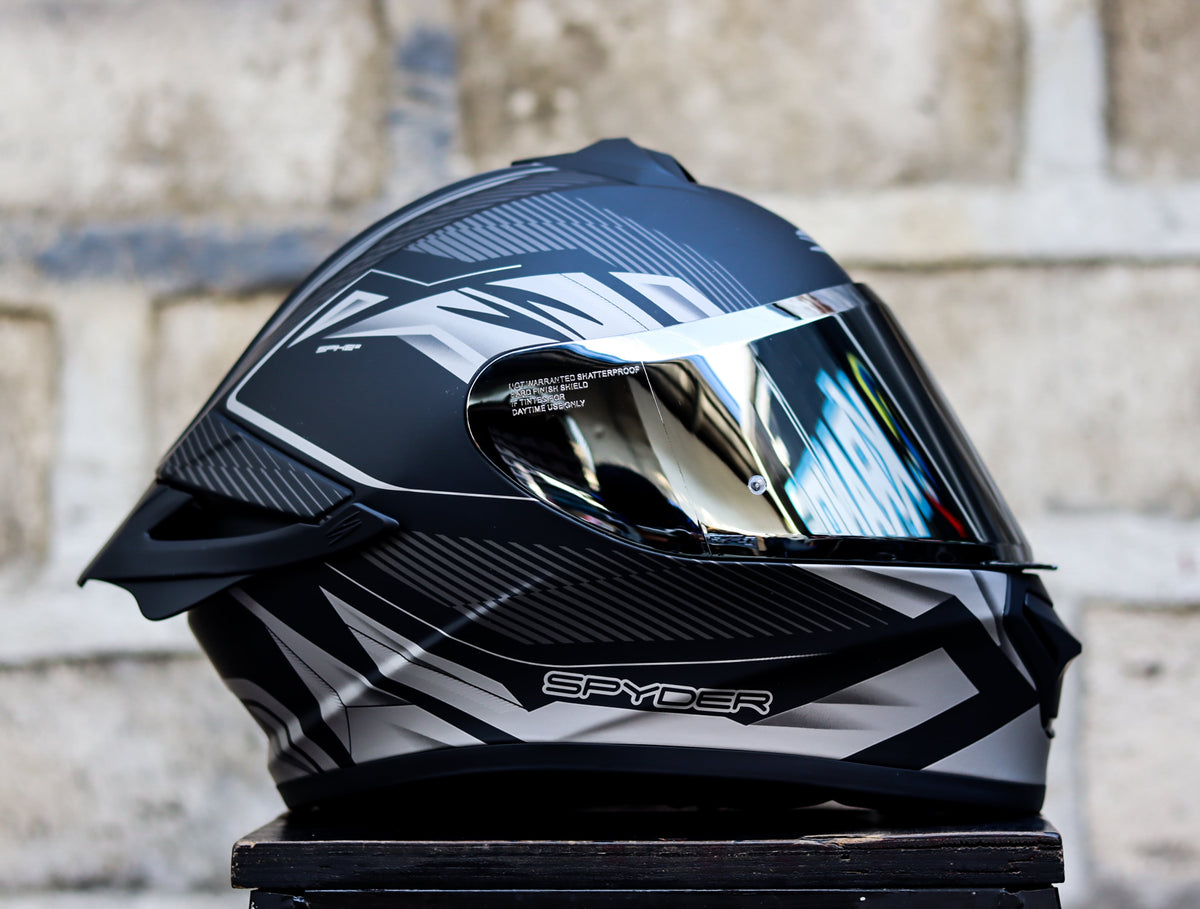SPYDER SPIKE 2 G 34A1M SS MATTE BLACK GRAY SINGLE VISOR – Kranos Gears
