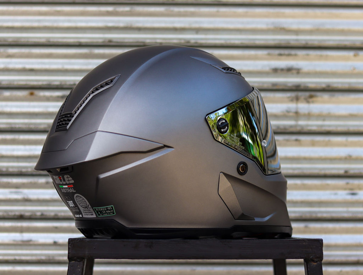 GILLE ASTRAL MATTE LIGHT GRAY(DUAL VISOR)WITH FREE GP-1 INTERCOM ...