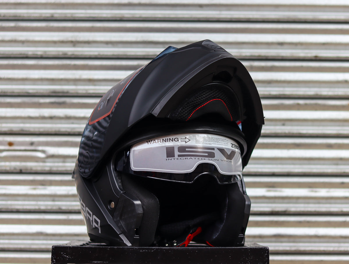 ZEBRA A113 RITZY MATTE BLACK (DUAL VISOR) WITH FREE CLEAR LENS – Kranos ...