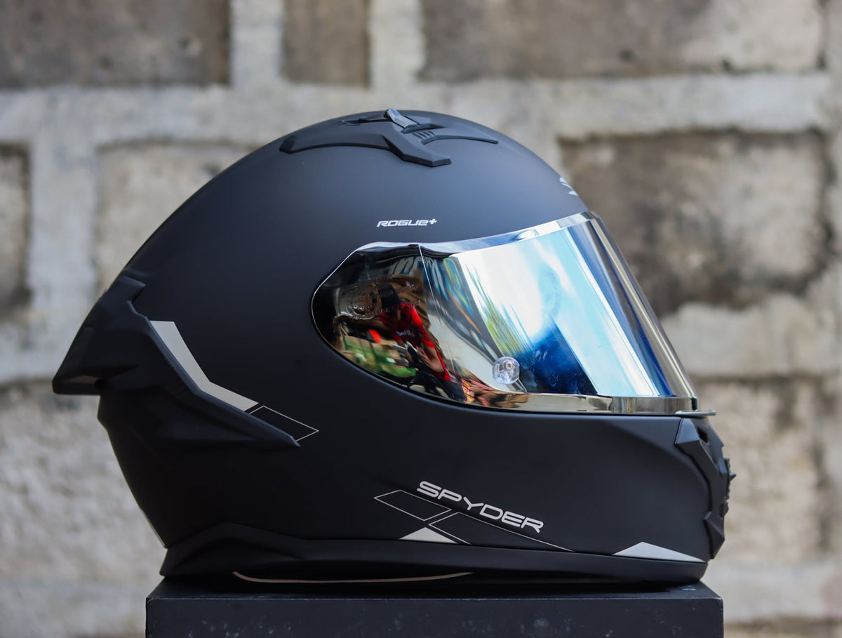 SPYDER ROGUE+ PD 3501M-B SS MATTE BLACK SILVER SO V2 DUAL VISOR WITH F ...
