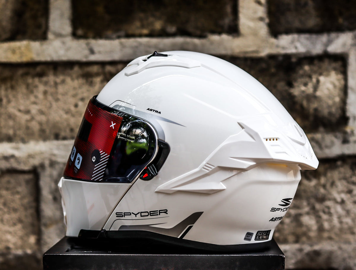 SPYDER ASTRA PD 1501-W S ARTIC WHITE SILVER SO V2 MODULAR DUAL VISOR W ...