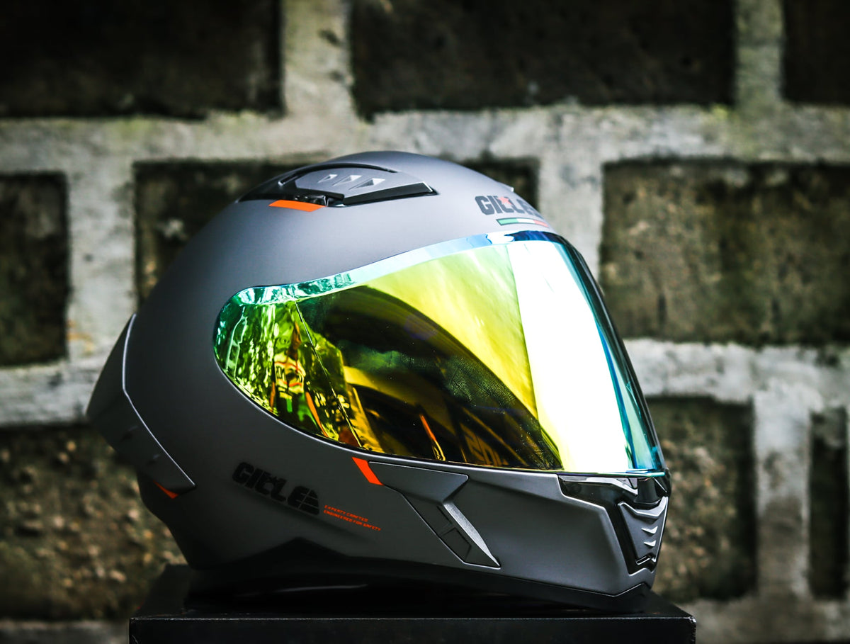 GILLE A118-2 ADIRA MATTE GREY REVO GOLD LENS DUAL VISOR WITH FREE C LE ...