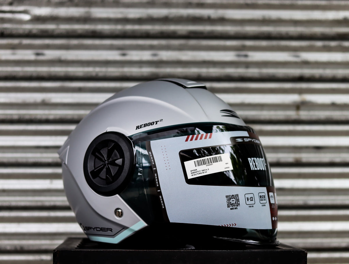 SPYDER REBOOT 2 P 5801M S MATTE SILVER TURQUISE SO V2 DUAL VISOR WITH ...