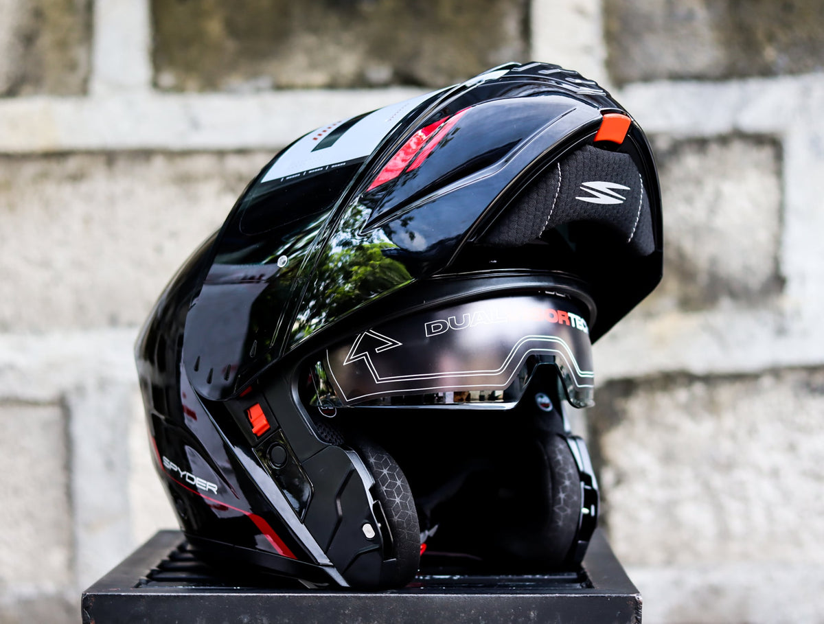 SPYDER PHANTOM PD 3601 S BLACK RED SO V2 MODULAR DUAL VISOR WITH FREE ...