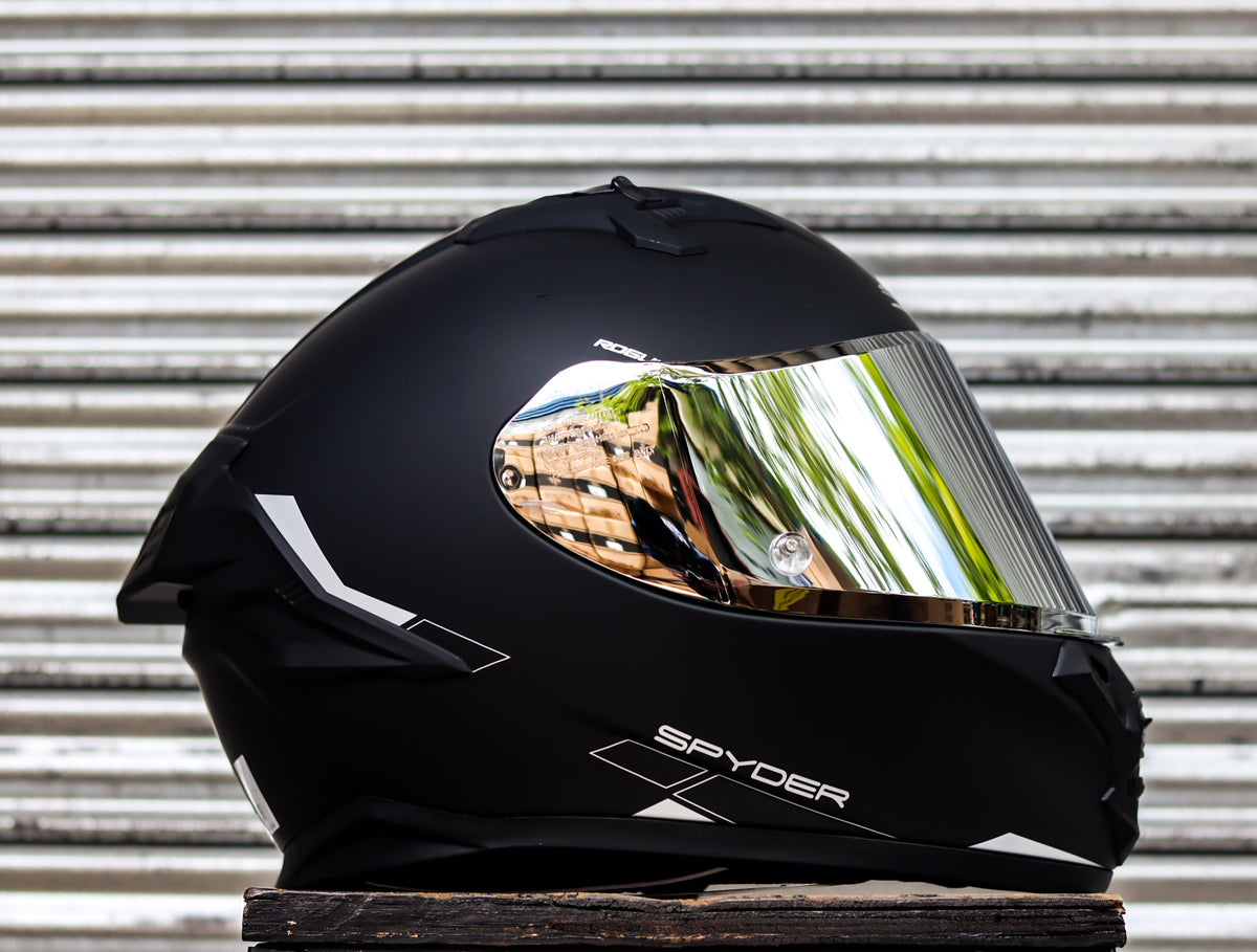 SPYDER ROGUE+ PD 3501M-B SS MATTE BLACK SILVER SO V2 V2 DUAL VISOR WIT ...