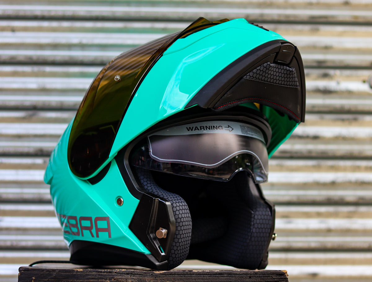 ZEBRA 767 SKY BLUE MODULAR (DUAL VISOR) WITH FREE CLEAR LENS – Kranos Gears