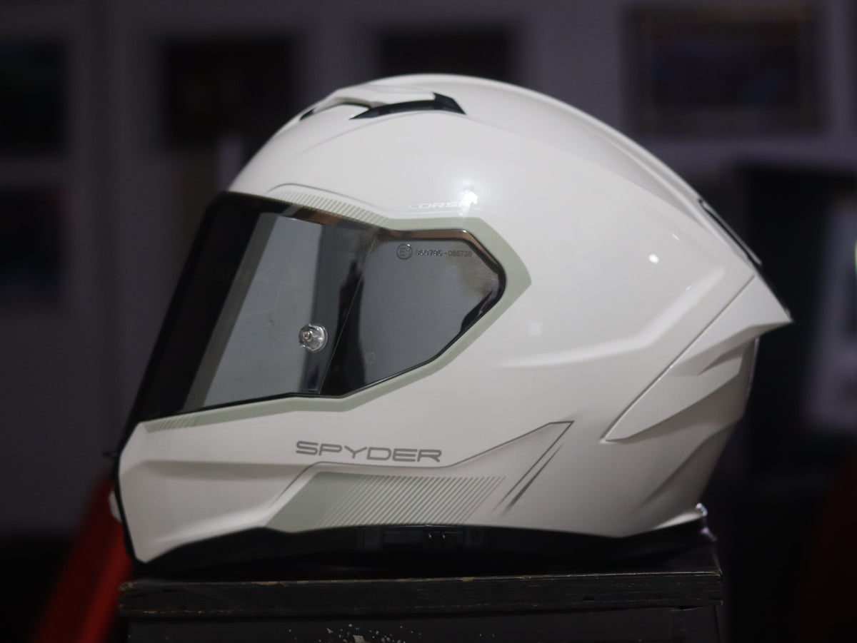 SPYDER CORSA 1001- W SS ARTIC WHITE V2 DUAL VISOR – Kranos Gears