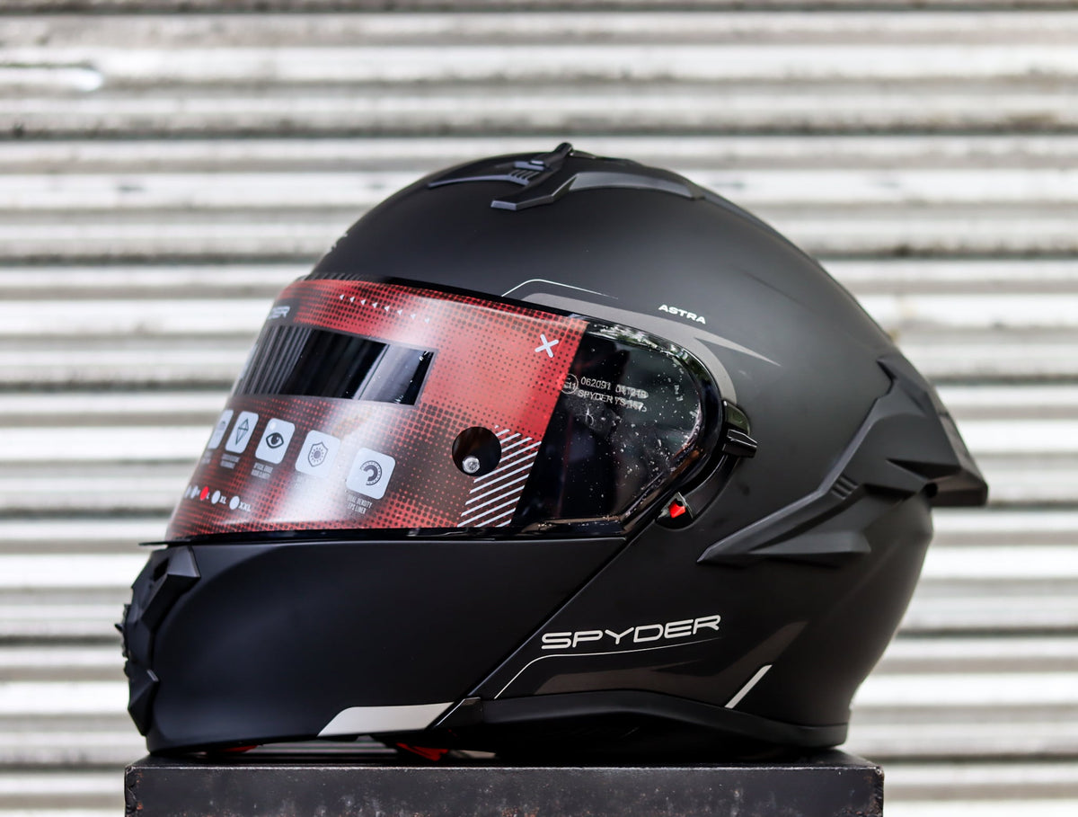SPYDER ASTRA PD 3401M-B S MATTE BLACK GRAY SO V2 MODULAR DUAL VISOR WI ...