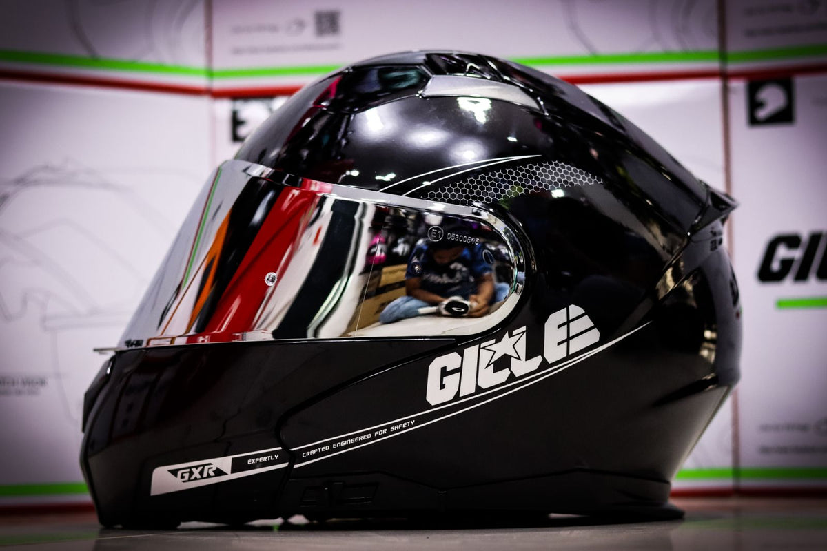 GILLE GXR MODULAR 526 SP GLOSS BLACK!! FREE CLEAR LENS (DUAL VISOR ...
